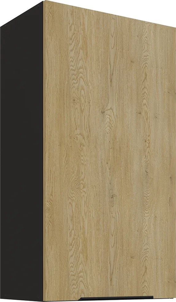 CREMONA cc | horní skříňka 50 G-90 1F policová | 50 cm | VYSOKÁ | černá/cremona