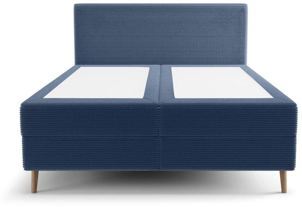 Jednolůžková postel 120 cm Napoli Bonell (modrá) (s roštem, s úl. prostorem). 1082434