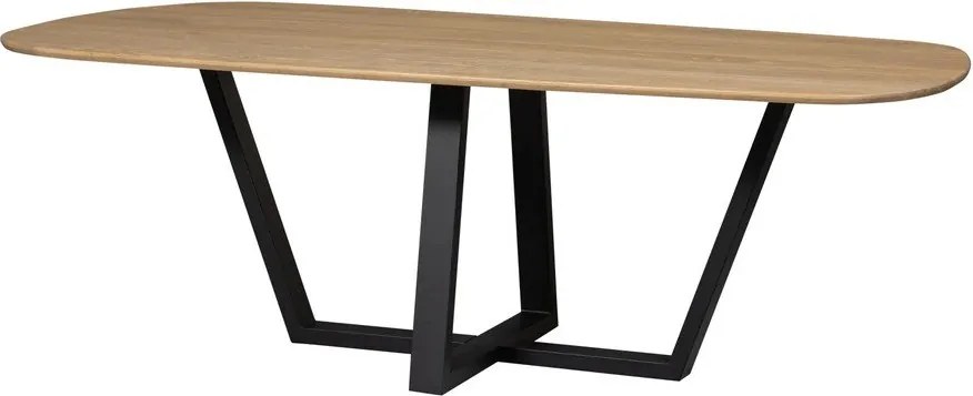 Jídelní stůl s deskou z dubového dřeva 100x220 cm Tablo – WOOOD