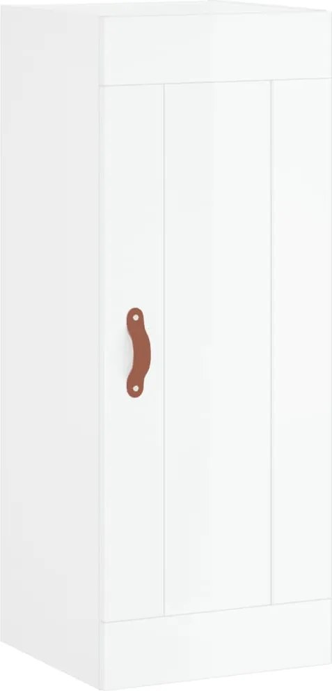 Skříň highboard bílá s vysokým leskem 34,5x34x180 cm kompozit 3200235