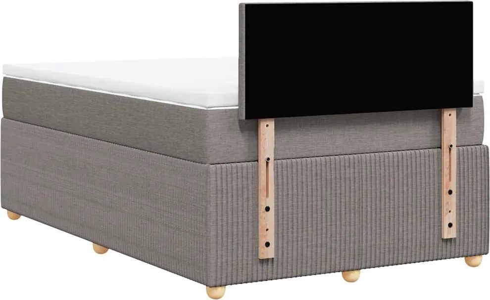 Box spring postel s matrací taupe 120x190 cm textil 3287392