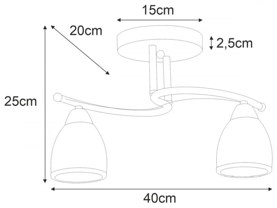 Stropní svítidlo K-JSL-8090/2 AB z řady SAMIRA