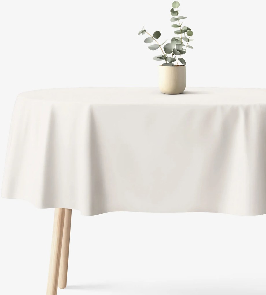 Goldea oválný ubrus 100% bavlněné plátno - slonová kost 120 x 200 cm