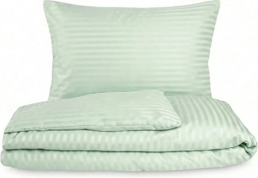 Kvalitex satén povlečení s proužkem OLIVOVÉ 1x 240/200, 2x 70/90cm
