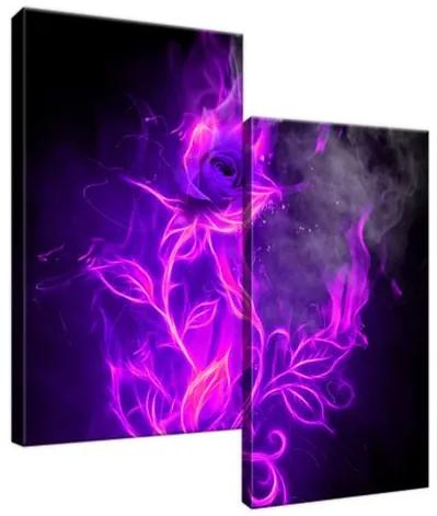 Obraz na plátně Růže ve fialovém plameni 60x60cm 1398A_2A