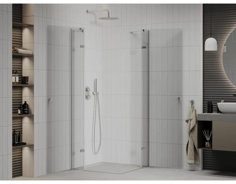 Mexen Roma Duo sprchový kout s otočnými dveřmi 90 x 90 cm, Průhledné, Chromovaná - 854-090-090-02-00