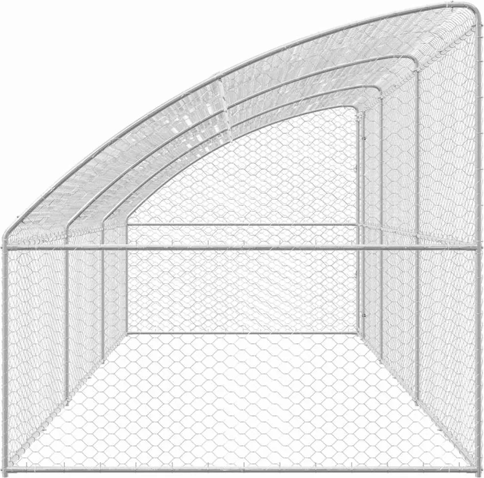 Psí kennel 3 ks Stříbrná 6 x 2 x 2 m Pozinkovaná ocel 3368337