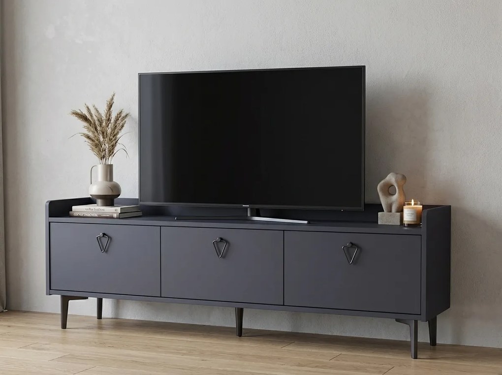 TV stolek PIENA 160 cm, antracitový