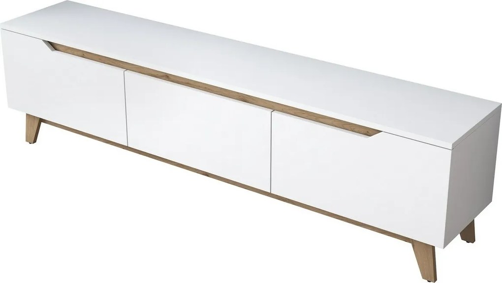 Televizní stolek Dite White and Walnut