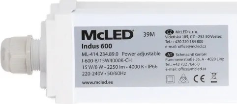 Zářivka LED McLED INDUS 60cm 8/15W 4000K neutrální bílá IP66 ML-414.234.89.0