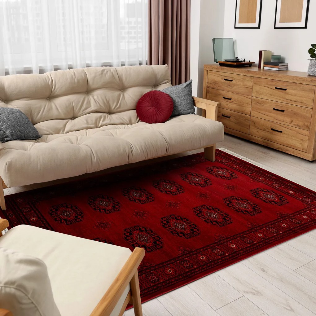 Dywany Łuszczów, Kusový koberec Orient 6871 vínový, 200x290, červená, kancelář