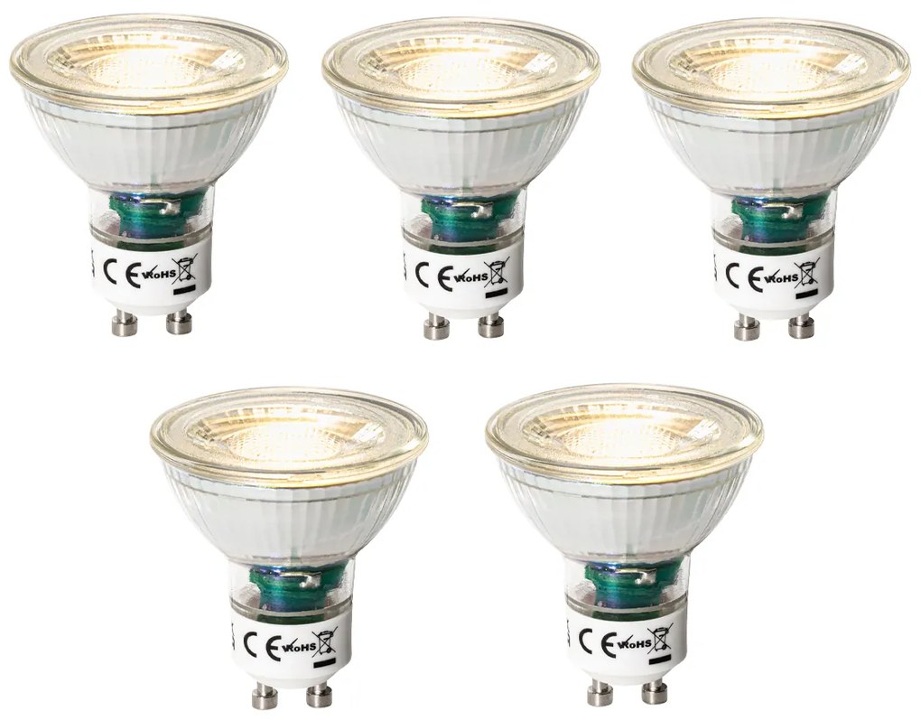 Sada 5 GU10 3-stupňových stmívatelných LED žárovek 7W 600 lm 2700K