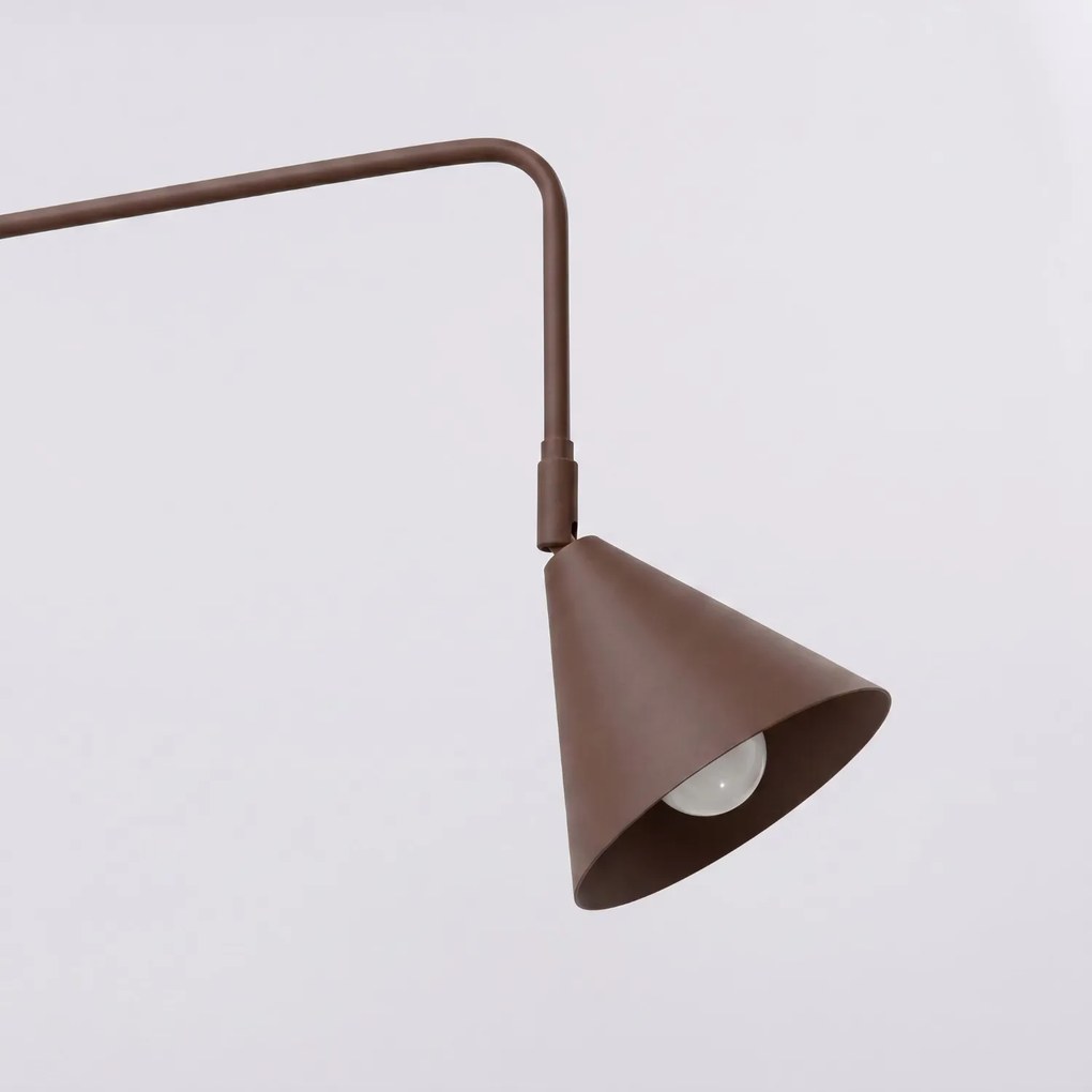 Sollux Lighting Nástěnné svítidlo NOX 1 hnědé s vypínačem