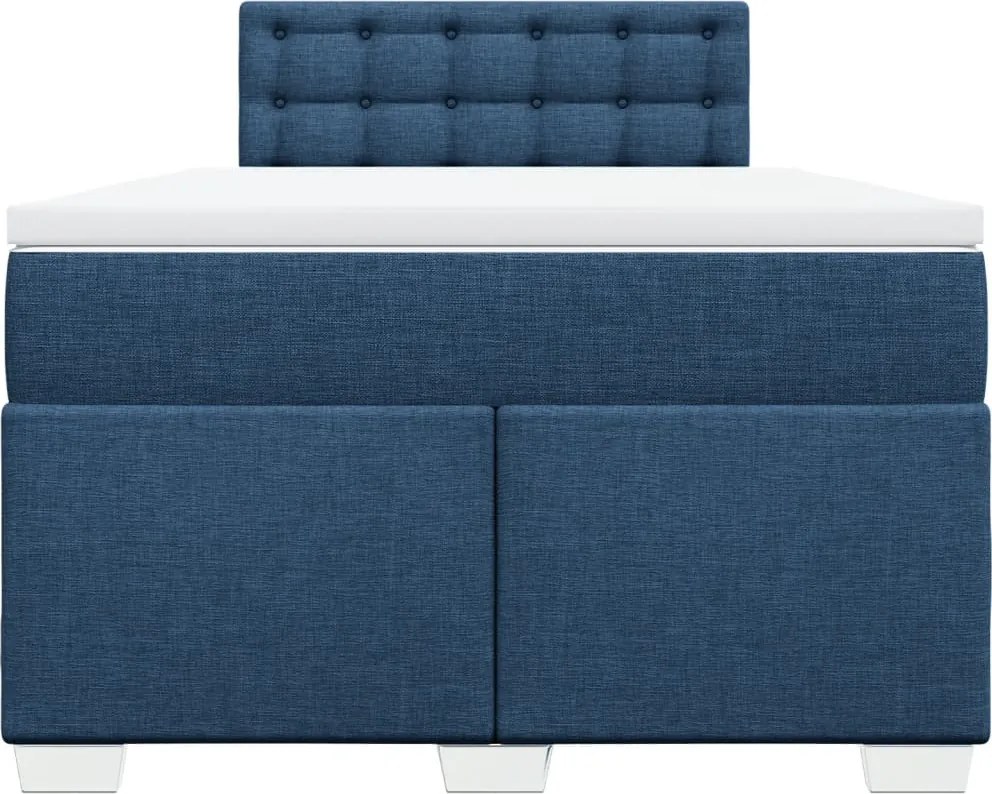 Box spring postel s matrací modrá 120x200 cm textil 3288175