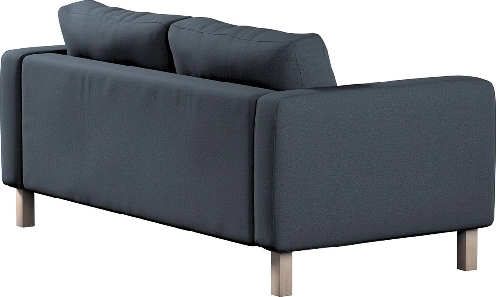 Potah na pohovku IKEA Karlstad 2-místná, nerozkládací, krátký barva modrá látka pletený vzor