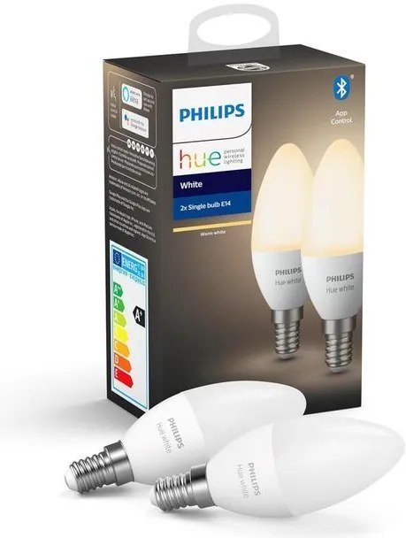 Led žárovka philips hue white 5,5w e14 set 2ks
