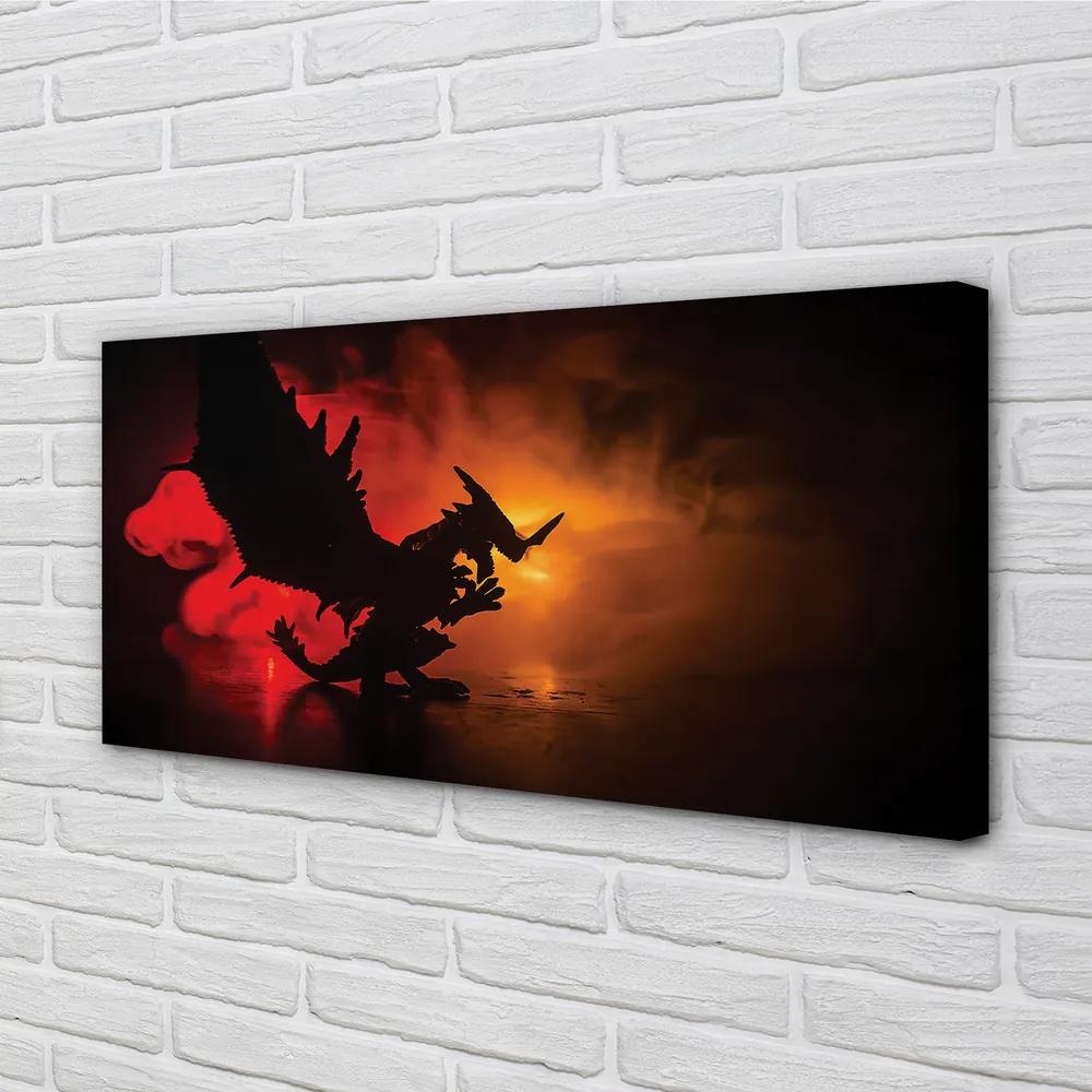 Obrazy na plátně Černý drak mraky 125x50 cm