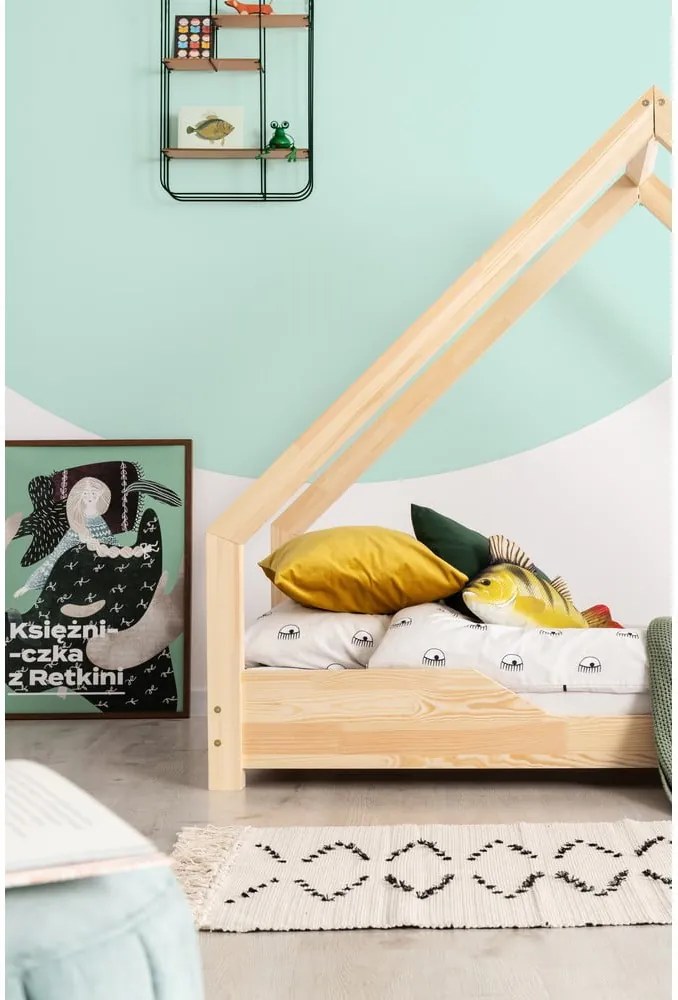 Adeko Dětská postel domeček Loca B Velikost postele: 180x80 cm Barva: dekor přírodní dřevo přírodní