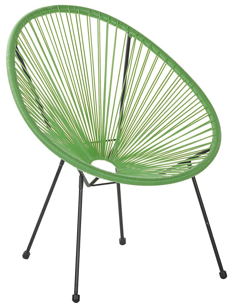 Sada 2 zelených ratanových židlí ACAPULCO II Beliani