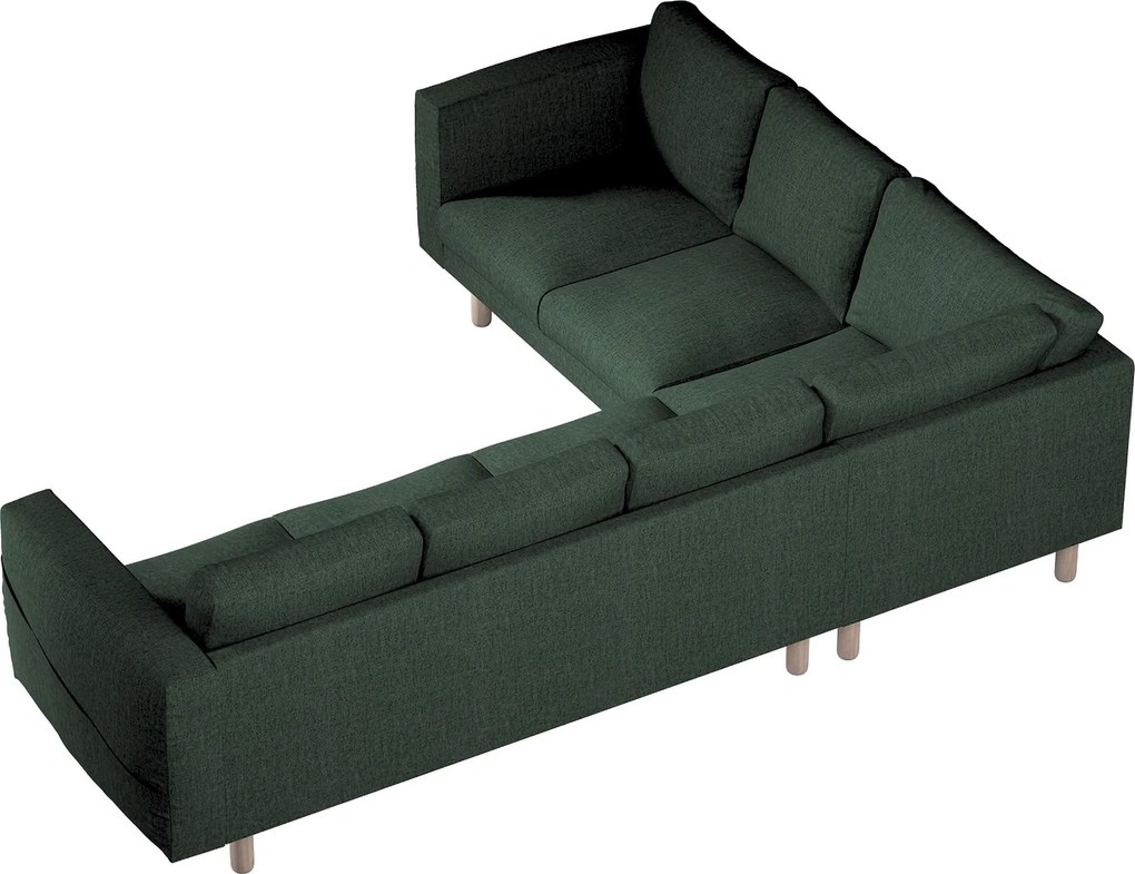 Potah na pohovku IKEA Norsborg rohová 5-místná barva zelená látka pletený vzor