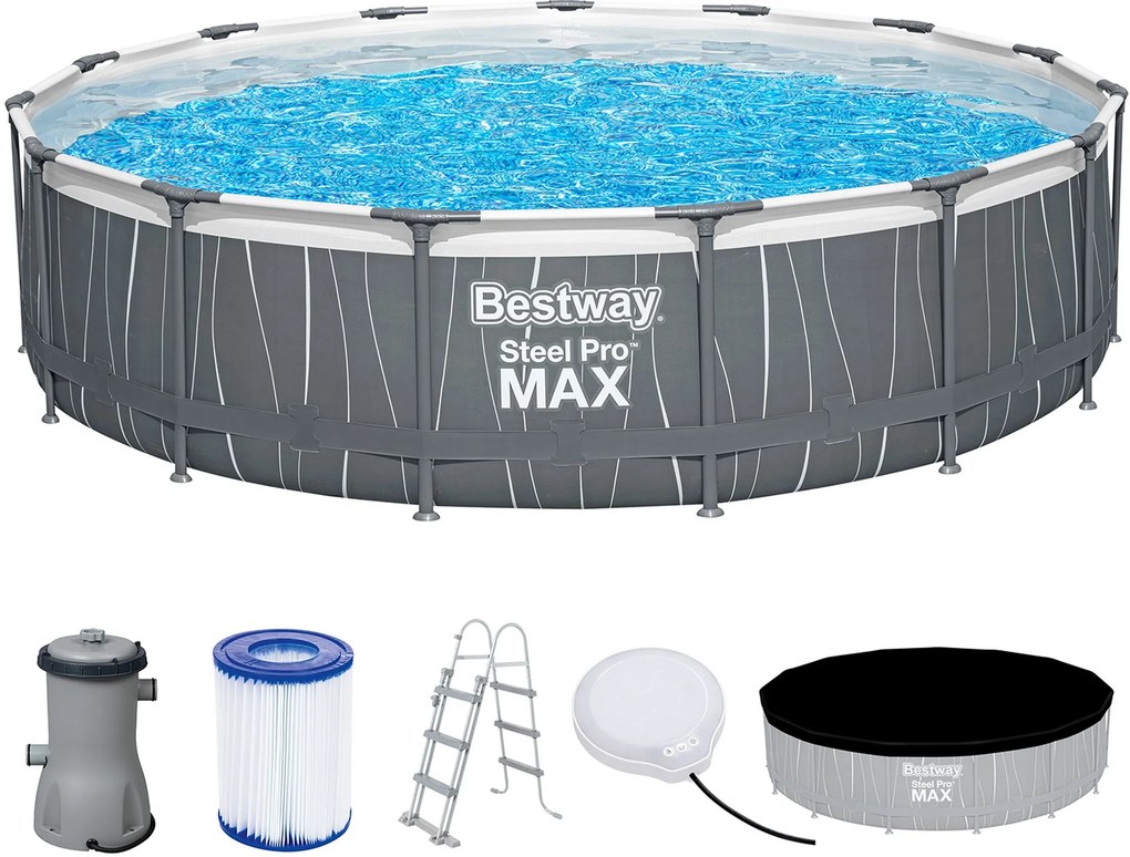 BESTWAY Steel Pro Max Bazén 457 x 107 cm, kartušová filtrace 561GD