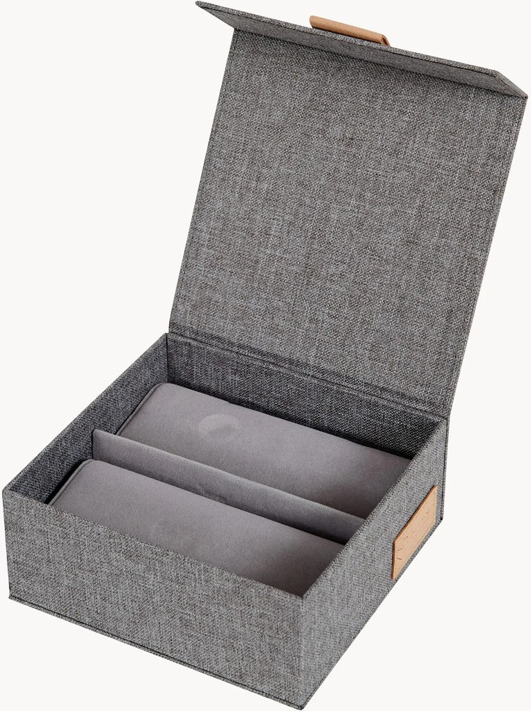 Skladovací box na hodinky z lnu Premium