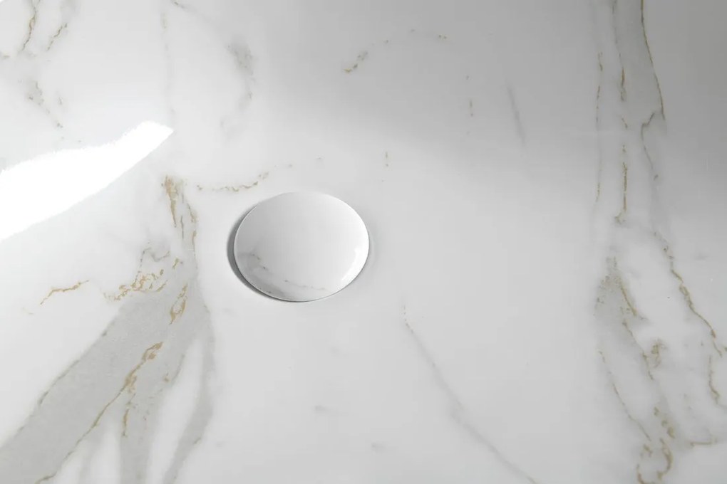 Sapho Sapho, DALMA keramické umyvadlo na desku 58,5x39 cm, carrara, MM217