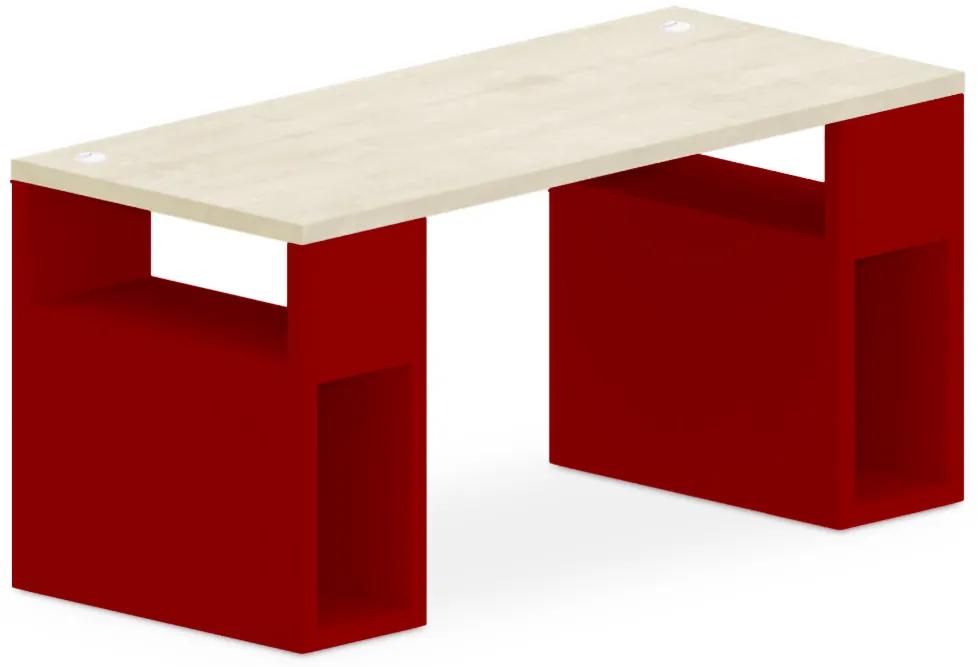 Artspect DS304-D-1607 - Stůl s úložnými podnožemi 160x70cm - Chilli red