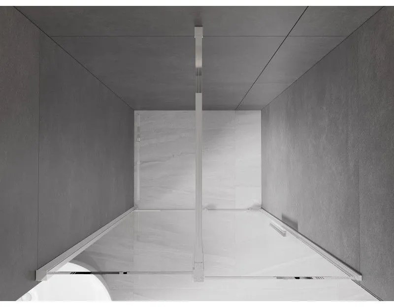 Mexen Velar, posuvné dveře do otvoru 90x200 cm, 8mm čiré sklo, chromová, 871-090-000-01-01