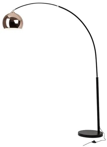 Stojací oblouková lampa NEREIDE 1 x E27, černá + měď