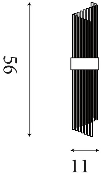 Searchlight 11500-2GO - Nástěnné svítidlo LARA 2xE14/60W/230V