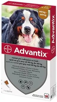 Elanco (ex-BAYER Animal Health) Advantix Spot On 1x6ml pro psy 40-60kg (1pipeta)