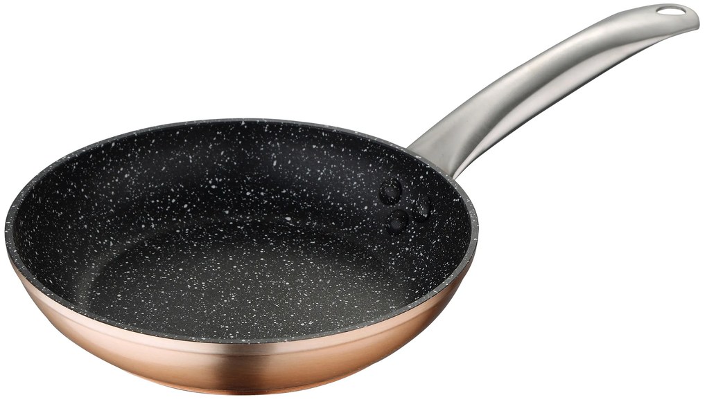 Wok pánev z kovaného hliníku Bergner / 28 cm / hnědá