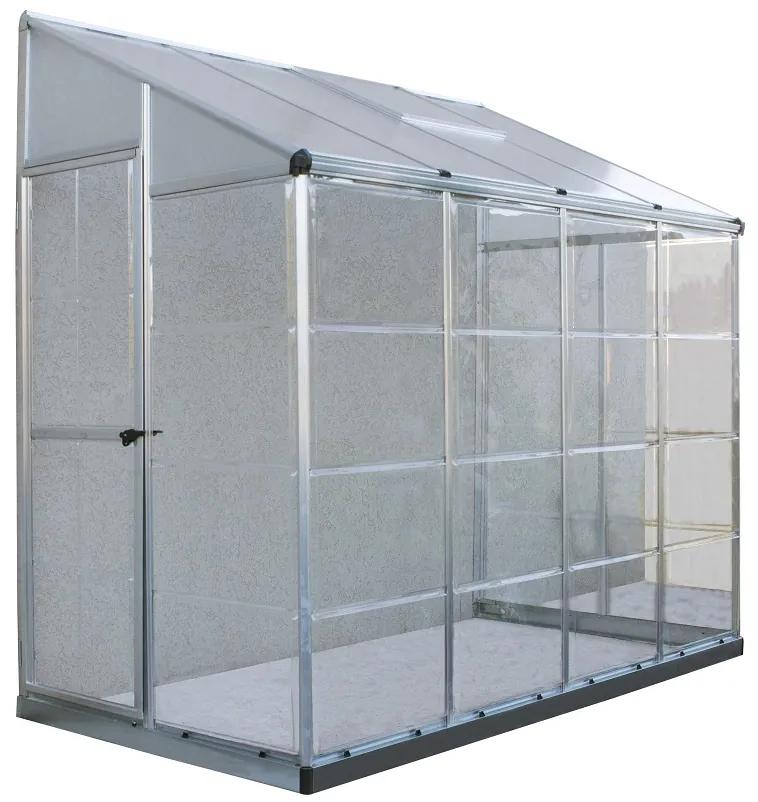 Malý nástěnný skleník Lean To Hybrid 1,24 x 2,44 m Palram - Canopia