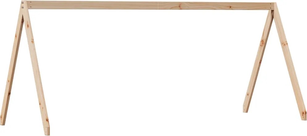 Patrová postel s žebříkem a střechou 80 x 200 cm borovice 3282112