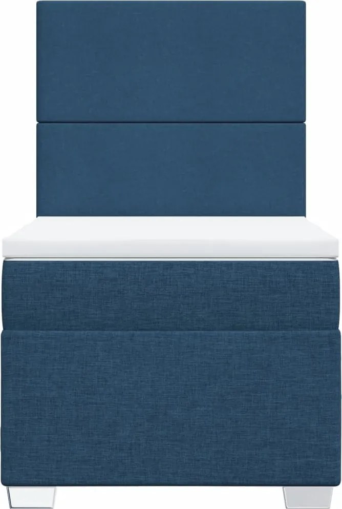 Box spring postel s matrací modrá 90x190 cm textil 3292642