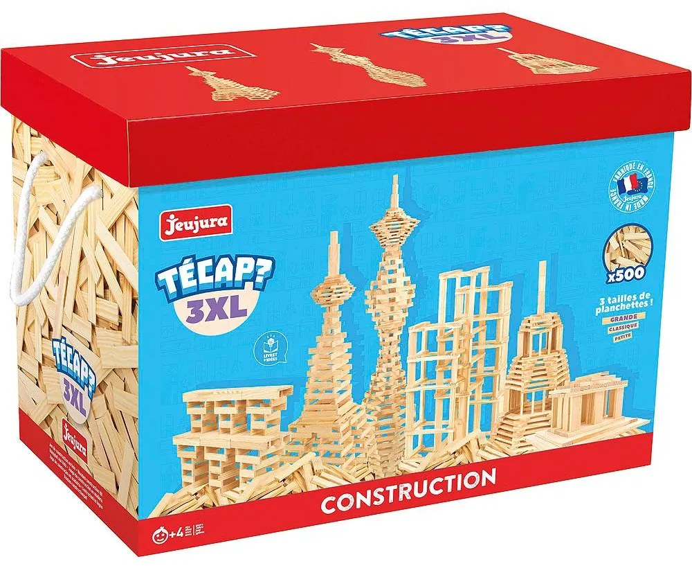 Jeujura Dřevěná stavebnice Técap 3XL 500 dílů