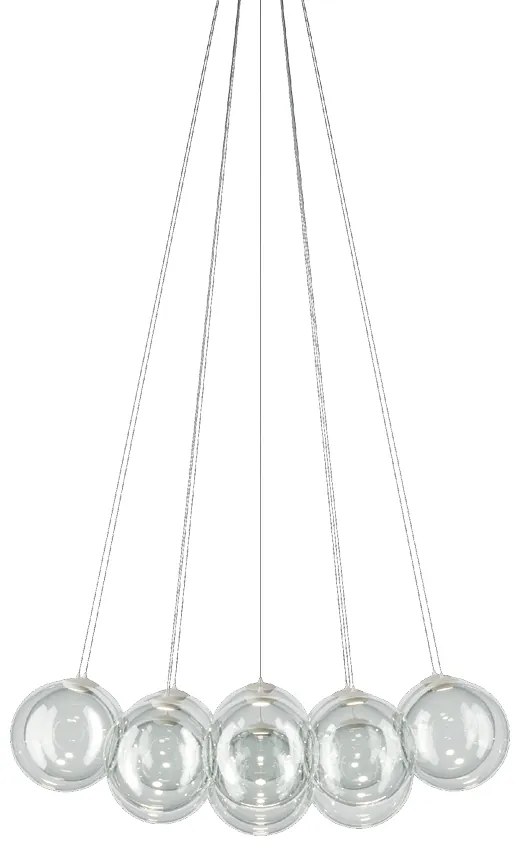 Lodes Random Cloud 14 ø23, závěsné svítidlo LED 14 x 5W 2700K, čiré sklo, rozměr 103x91cm