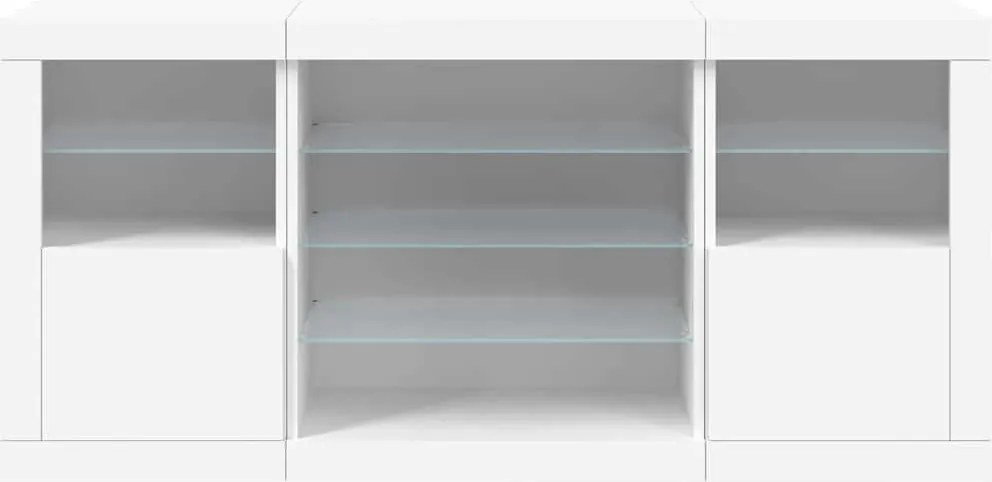 Příborník s LED osvětlením bílý 142,5 x 37 x 67 cm 3209086