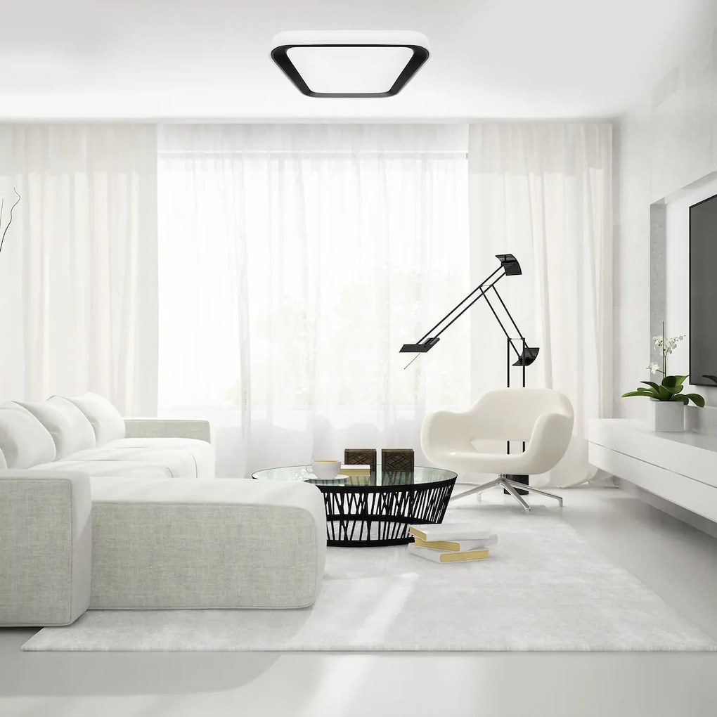 Stropní LED svítidlo Quadro, 1x LED 66w, 3000-6000k, b, s ovladačem