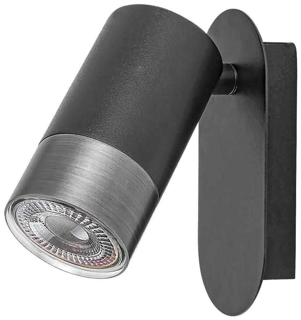 Rabalux ZIRCON 5069 nástěnné bodové svítidlo max. 1x5W | GU10 - černá, stříbrná