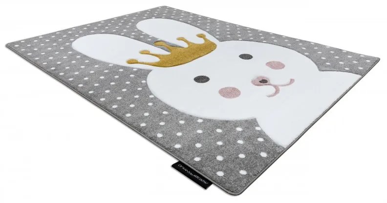 Dywany Łuszczów, Dětský kusový koberec Petit Bunny grey, 120x170, šedá, dětský pokoj