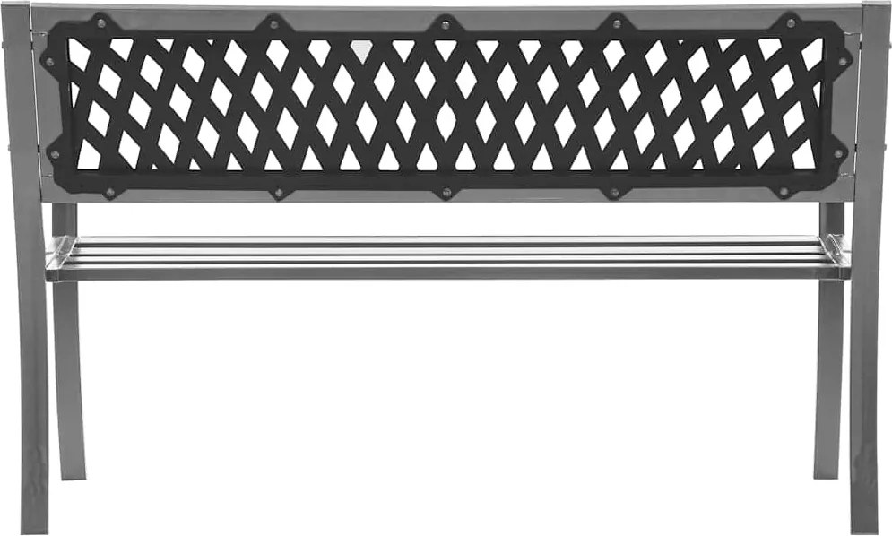 Zahradní lavice černá 120 cm ocel 319582