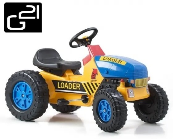 G21 Šlapací traktor G21 Classic žluto/modrý G21TX31