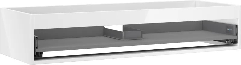 Mexen Box-A, závěsná skříňka 120 cm, 1 zásuvka, bílá lesklá, 91AX0-1200-235-1-00