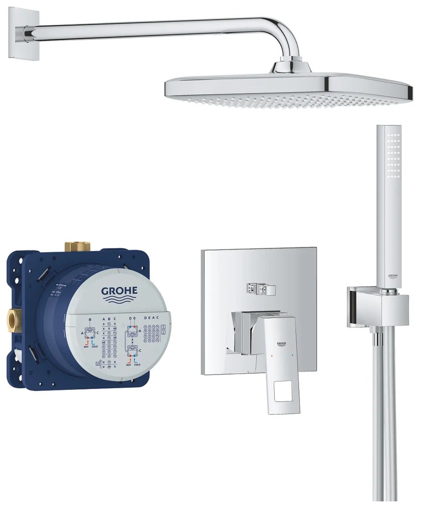 GROHE Eurocube - Sprchový set se sprchou Temptesta 250, chrom 25239000