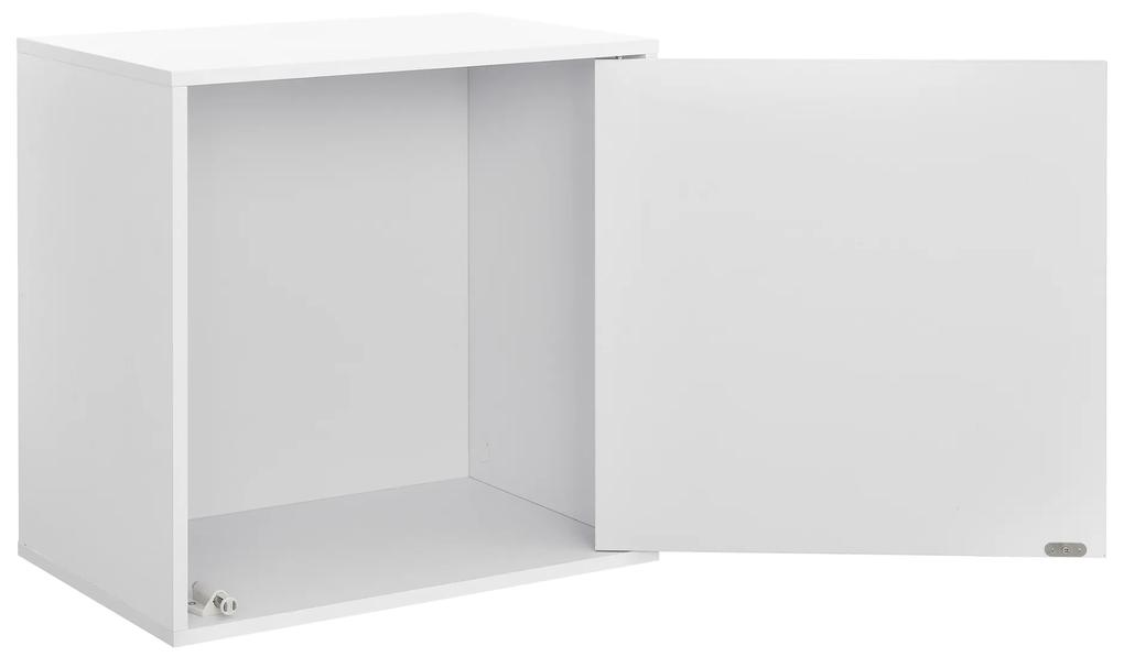 [en.casa]® Variabilní designový systém s dvířky - skříňky / poličky - 45x45x30 cm - bílé