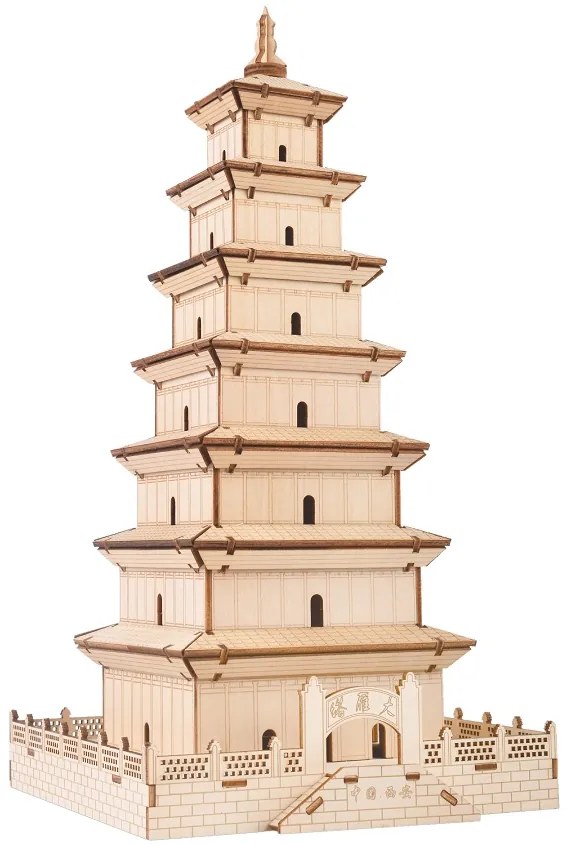 Woodcraft Dřevěné 3D puzzle Velká pagoda divoké husy