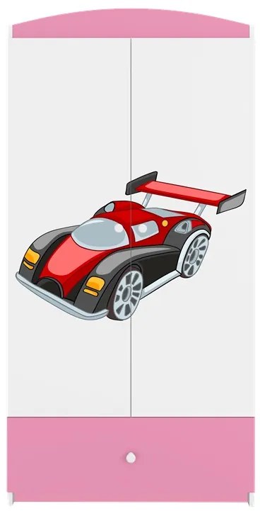 Dětská skříň Babydreams 90 cm formule růžová