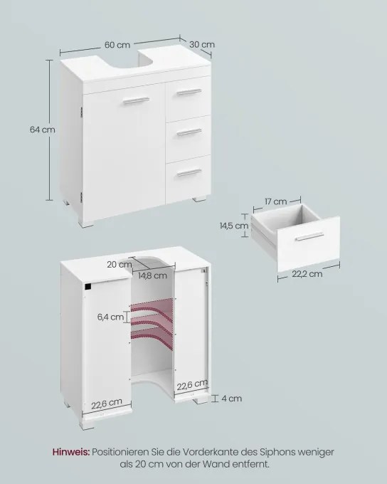 Skříňka pod umyvadlo BBK513WB01